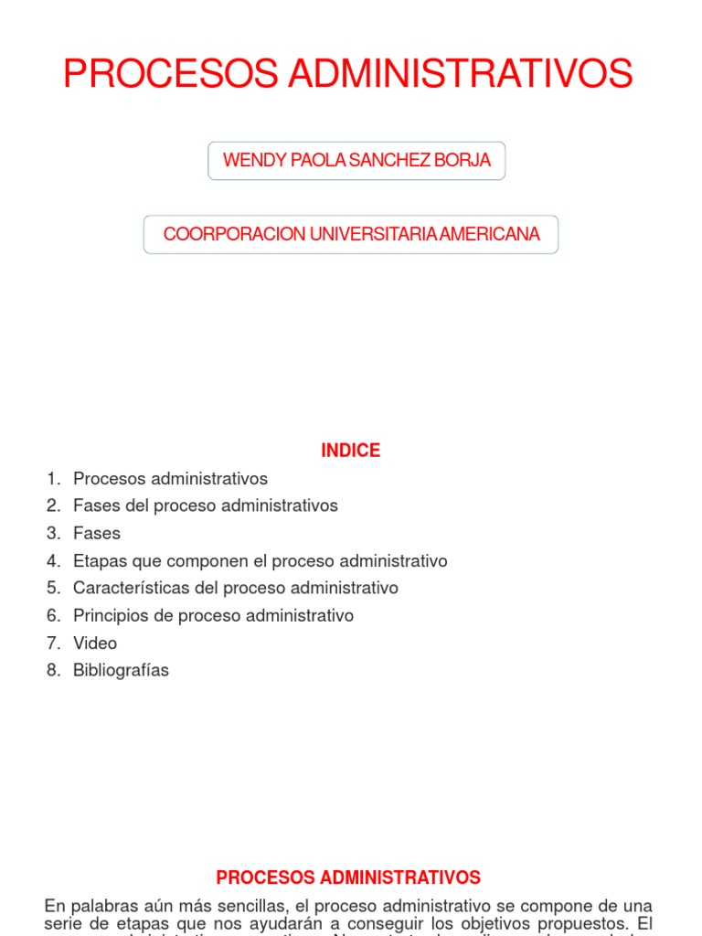 The Stages and Characteristics of the Administrative Process | PDF