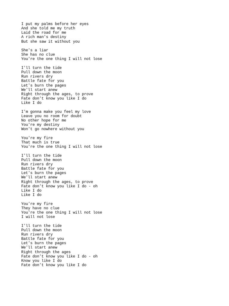 Fate Don't Know You | PDF