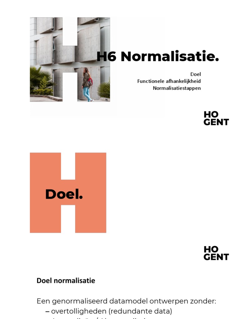 DB H6 - Relationeel Model - Normalisatie | PDF
