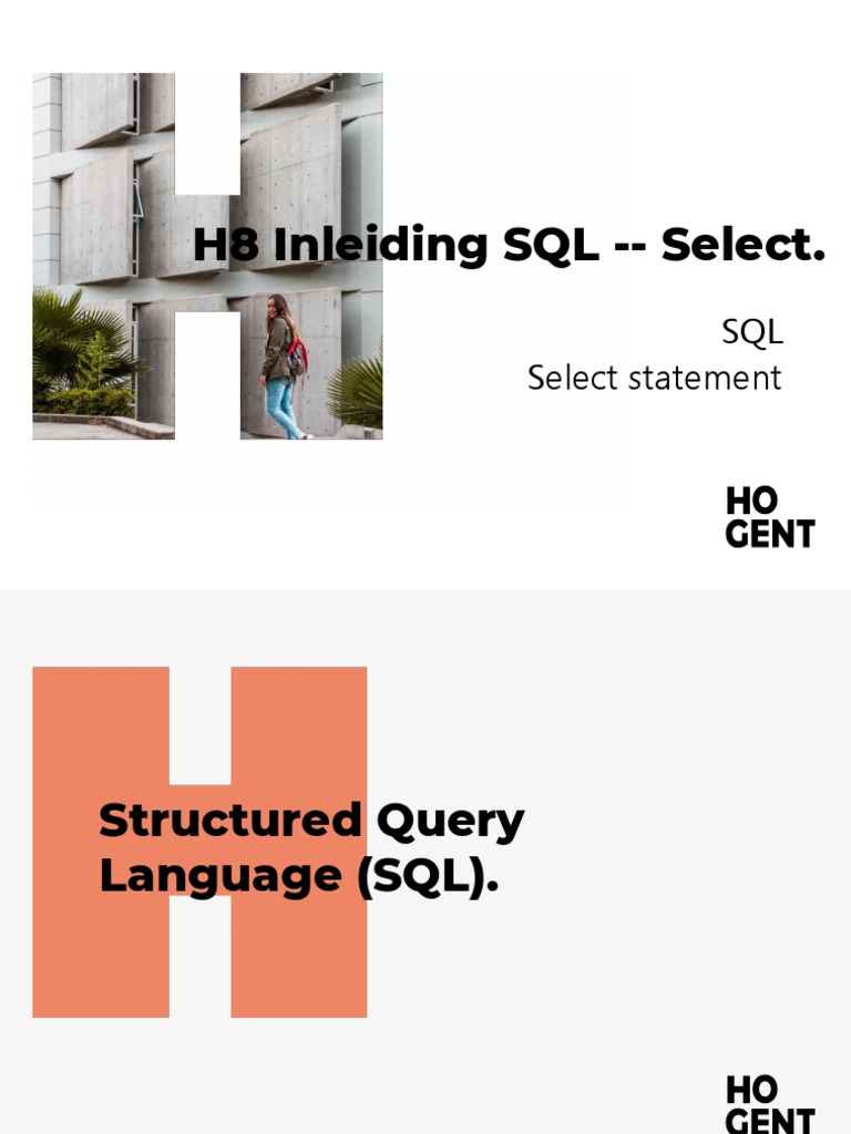 H8 - SQL Introduction - Select | PDF