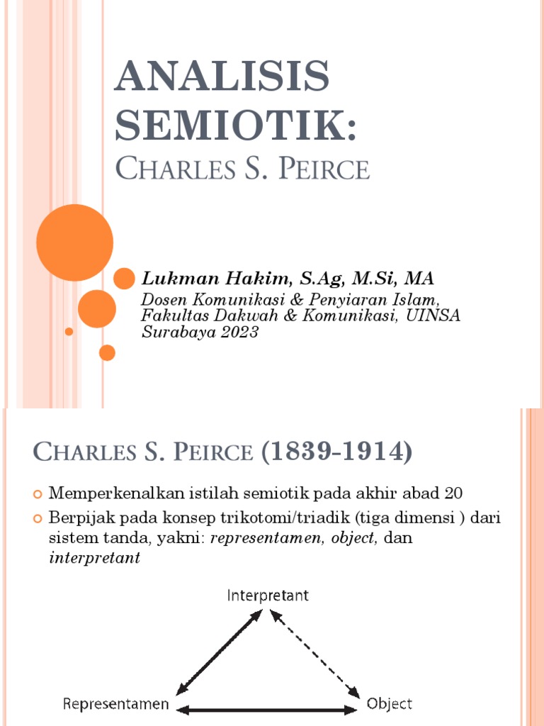SEMIOTIK Charles Peirce PDF | PDF