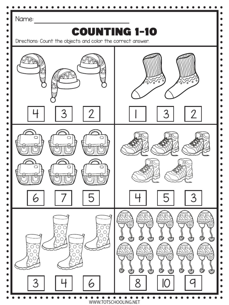 Free - Winter Math Preschool Pack | PDF | Mathematics