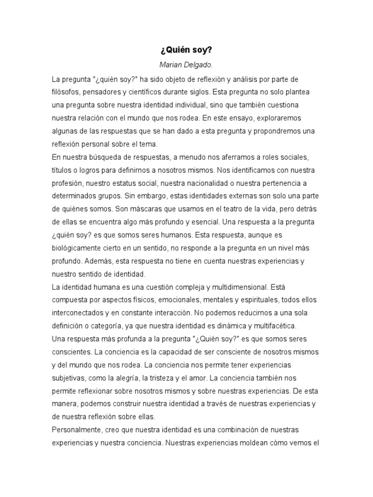 Quién Soy | PDF