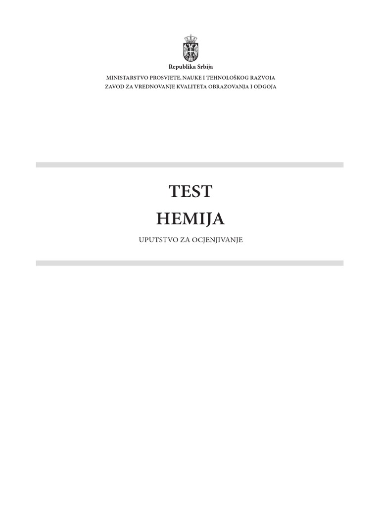 2022 Kljuc-7-Razred Hemija Bos | PDF