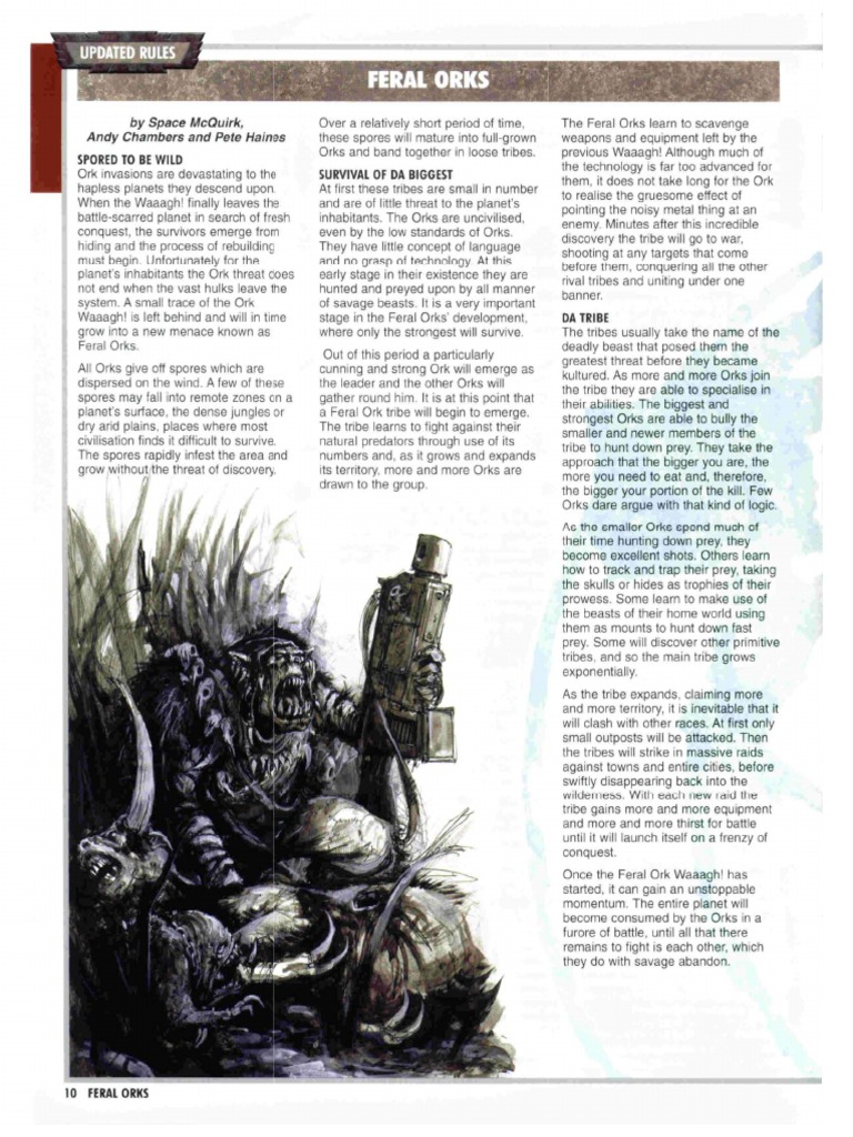 3E - Feral Orks | PDF