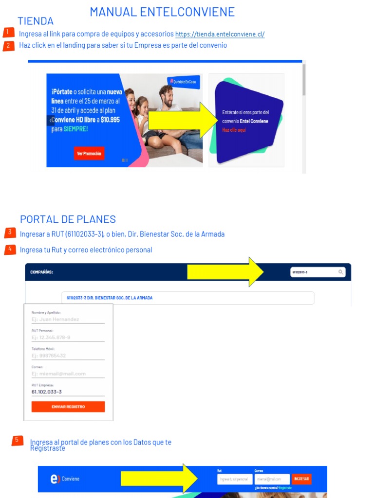 Manual Paso A Paso Convenio Entel PDF | PDF