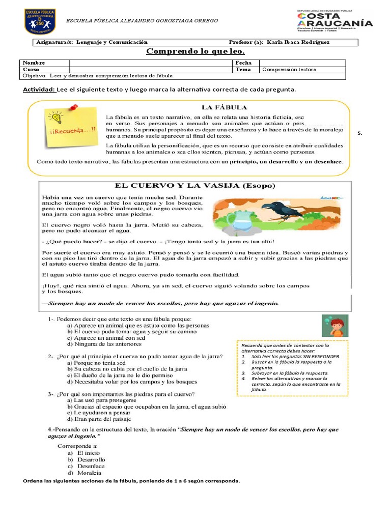 Guía N°5 Comprensión Lectora 2 | PDF | Comprensión lectora