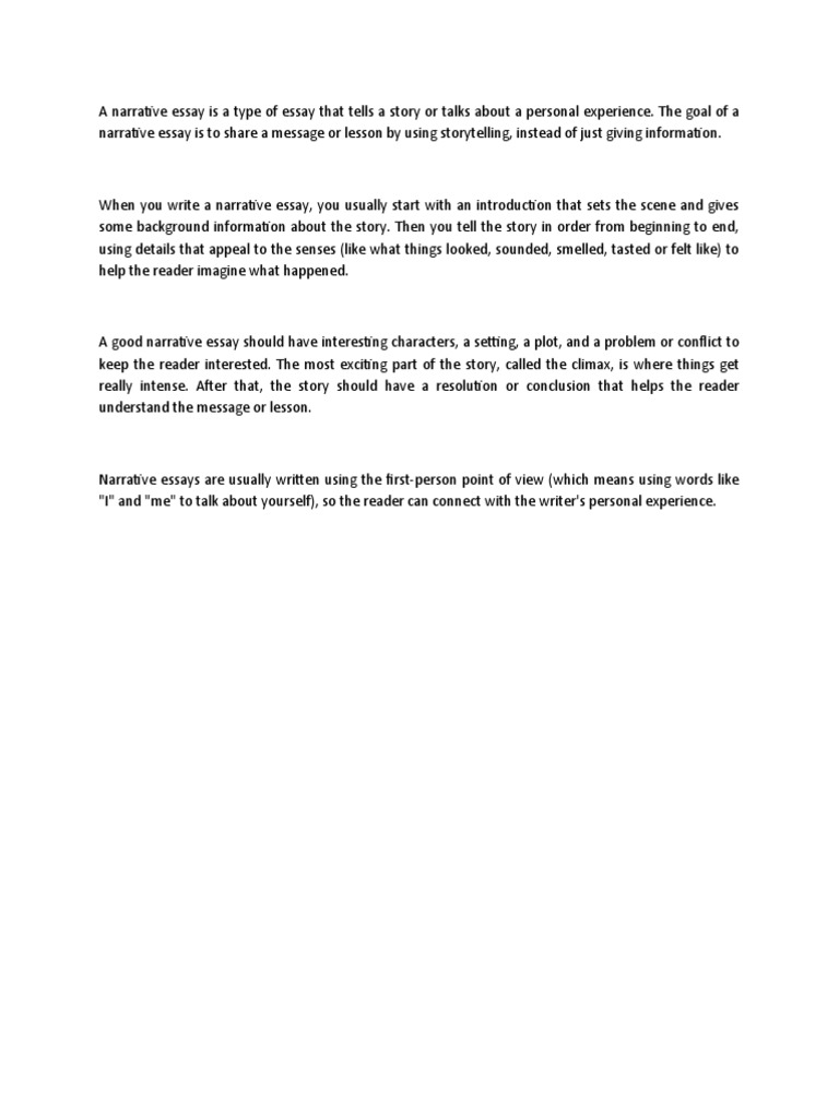 Narrative Essay | PDF