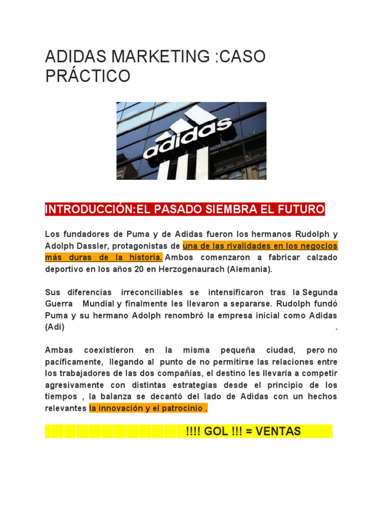 Adidas marketing: La historia detrás del éxito mundial | PDF | Adidas