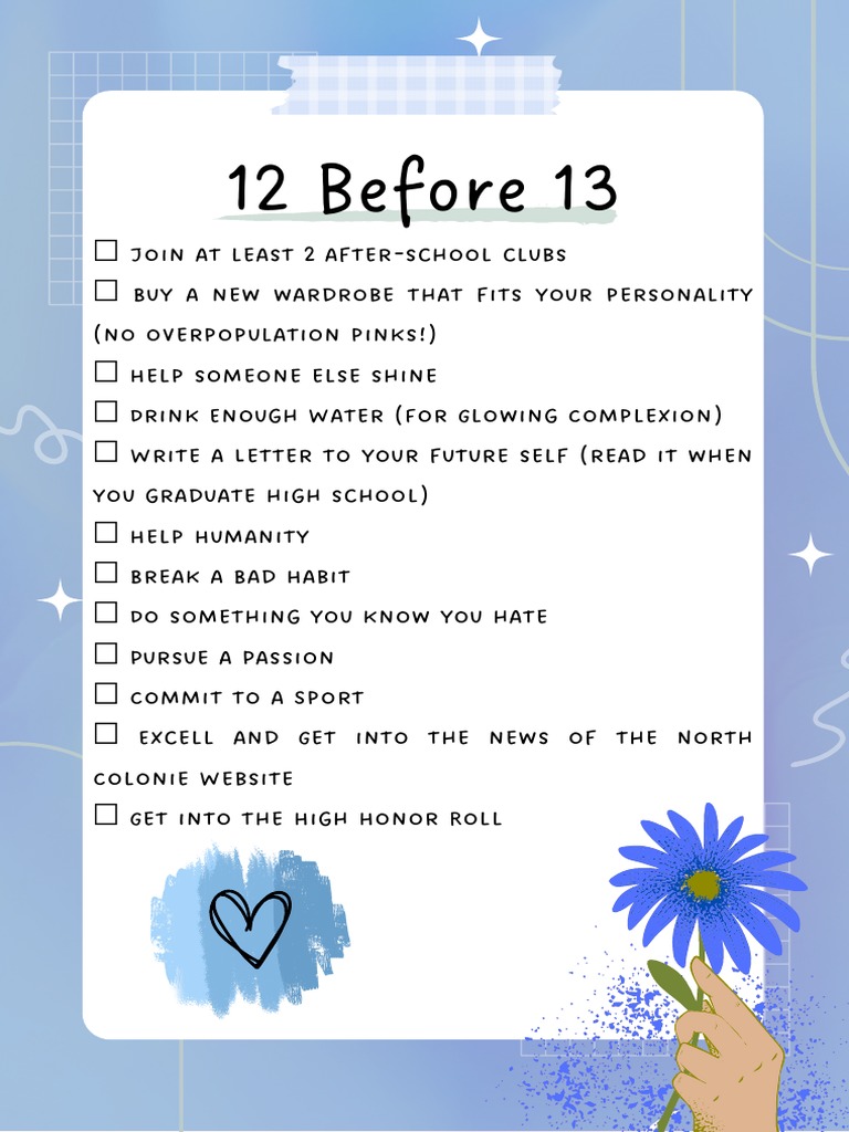 12 Before 13 List | PDF