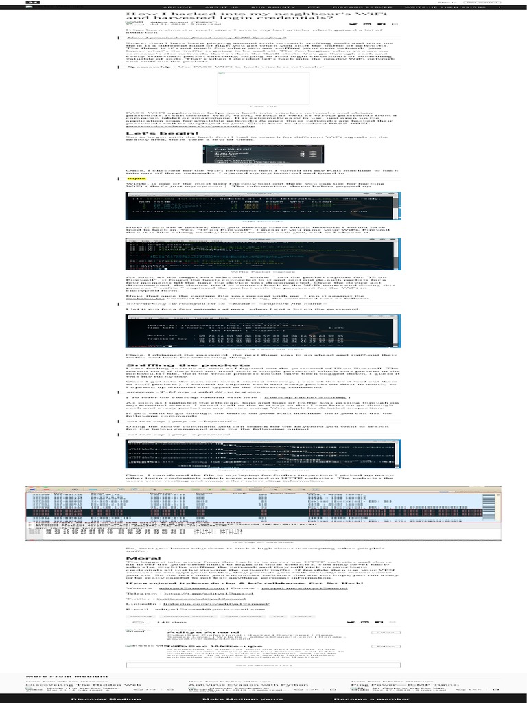 How I Hacked Into My Neighbour%u2019s WiFi and Harvested Login Credentials | PDF | Wi Fi ...