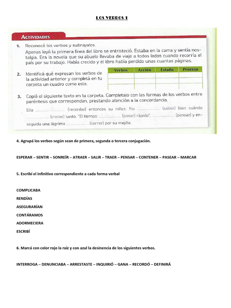 Los Verbos 1 | PDF