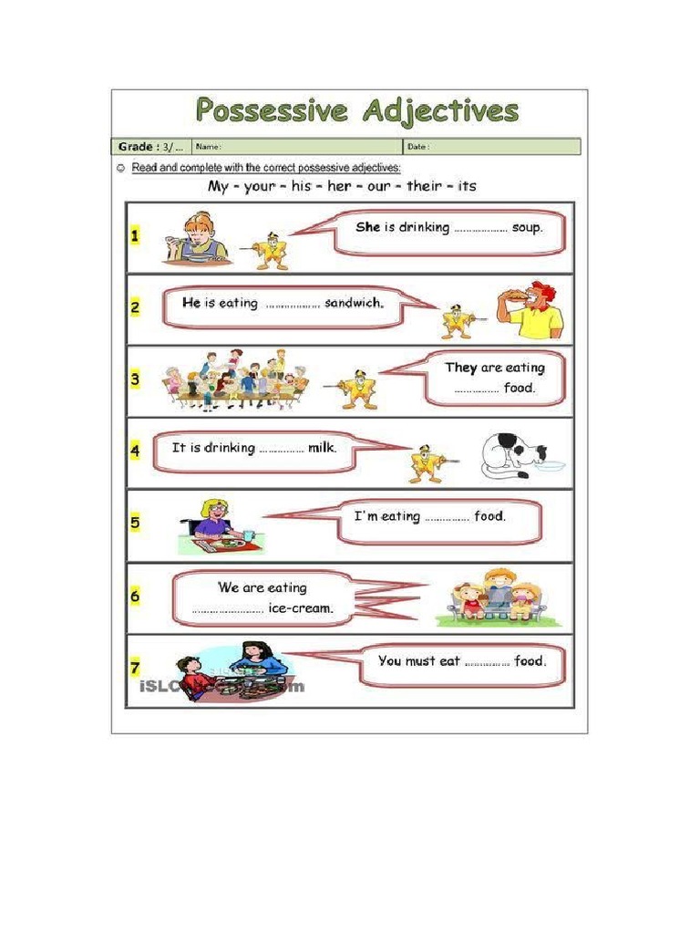 Adjetivos Possessivos | PDF