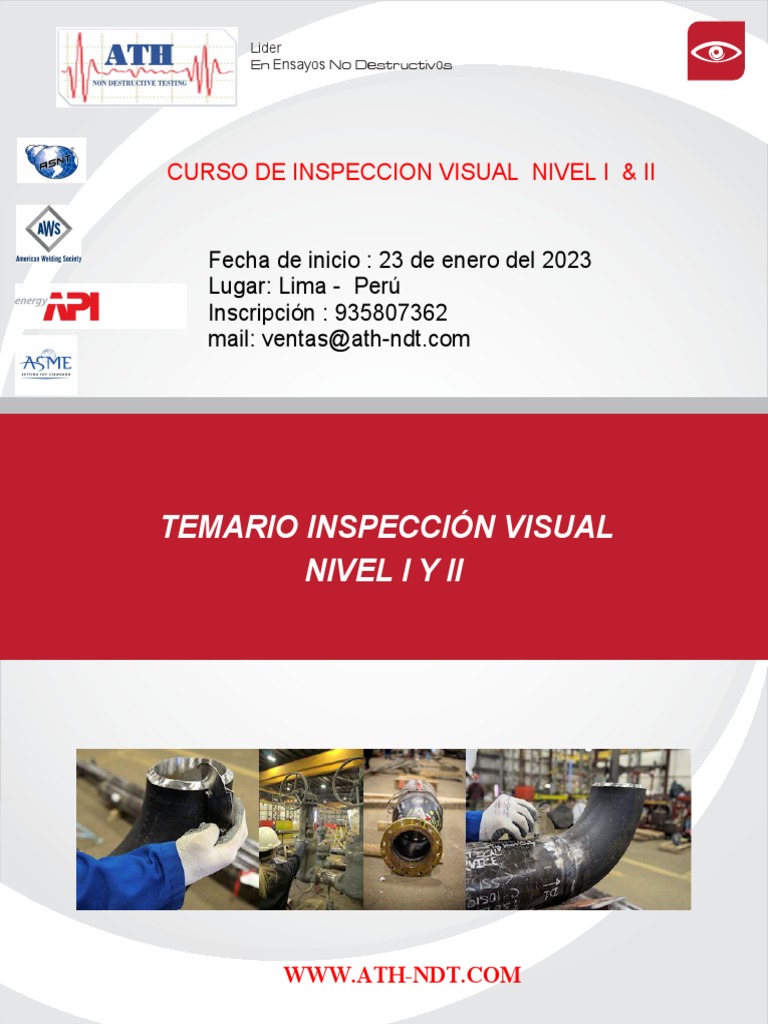 Curso Inspección Visual Niveles I y II | PDF | Ciencia y matemáticas