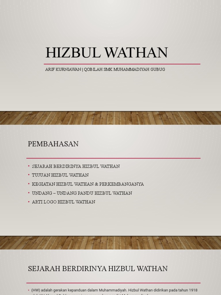 Hizbul Wathan: Sejarah dan Tujuan | PDF