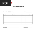 Material Pull Out Form PDF | PDF