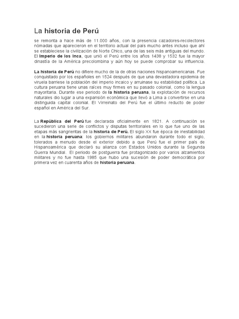 Historia del Perú para niños | PDF | Política