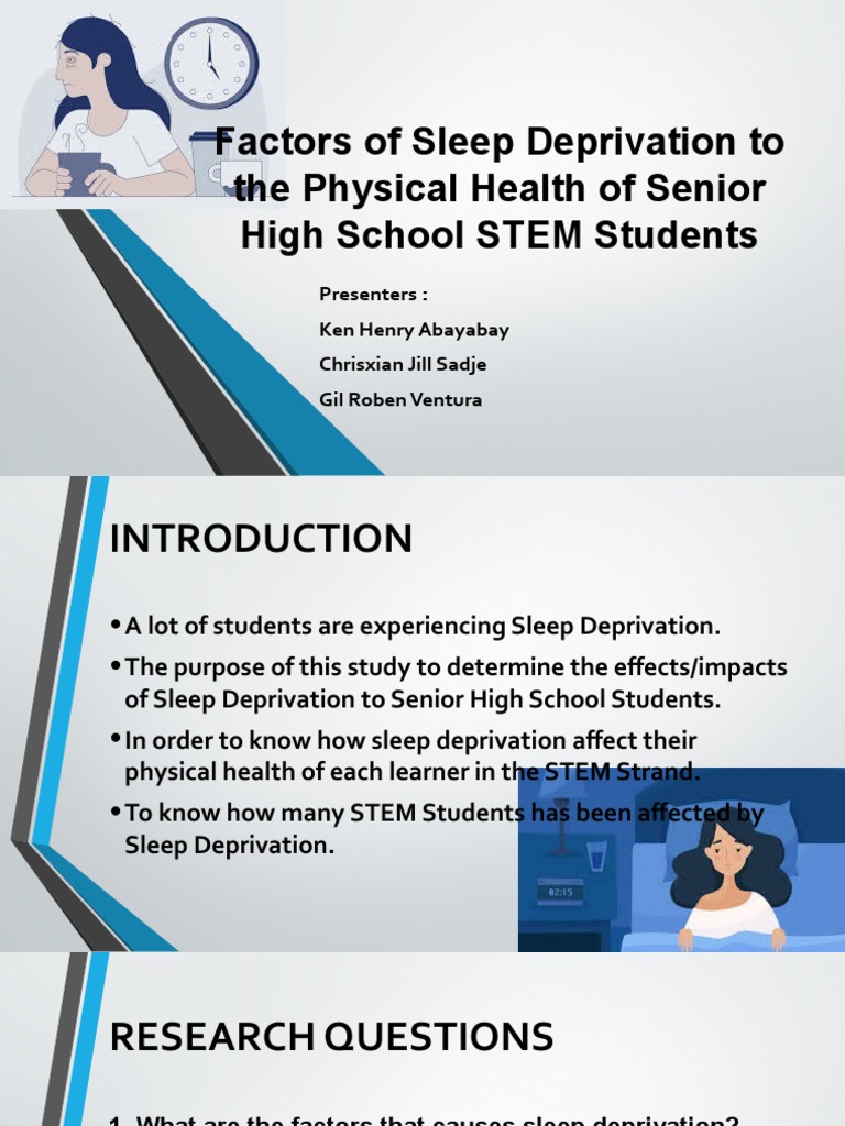 Factors of Sleep Deprivation To The Physical Health | PDF | Statistics ...