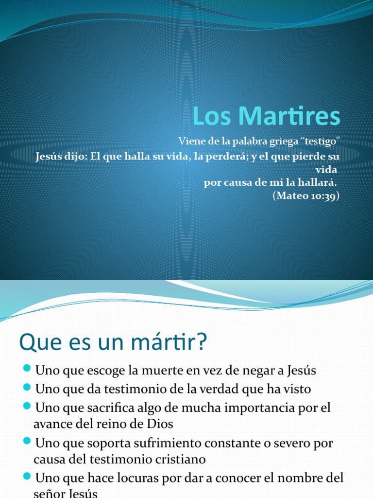 Definición y estadísticas de mártires cristianos | PDF | San Pedro | Jesús