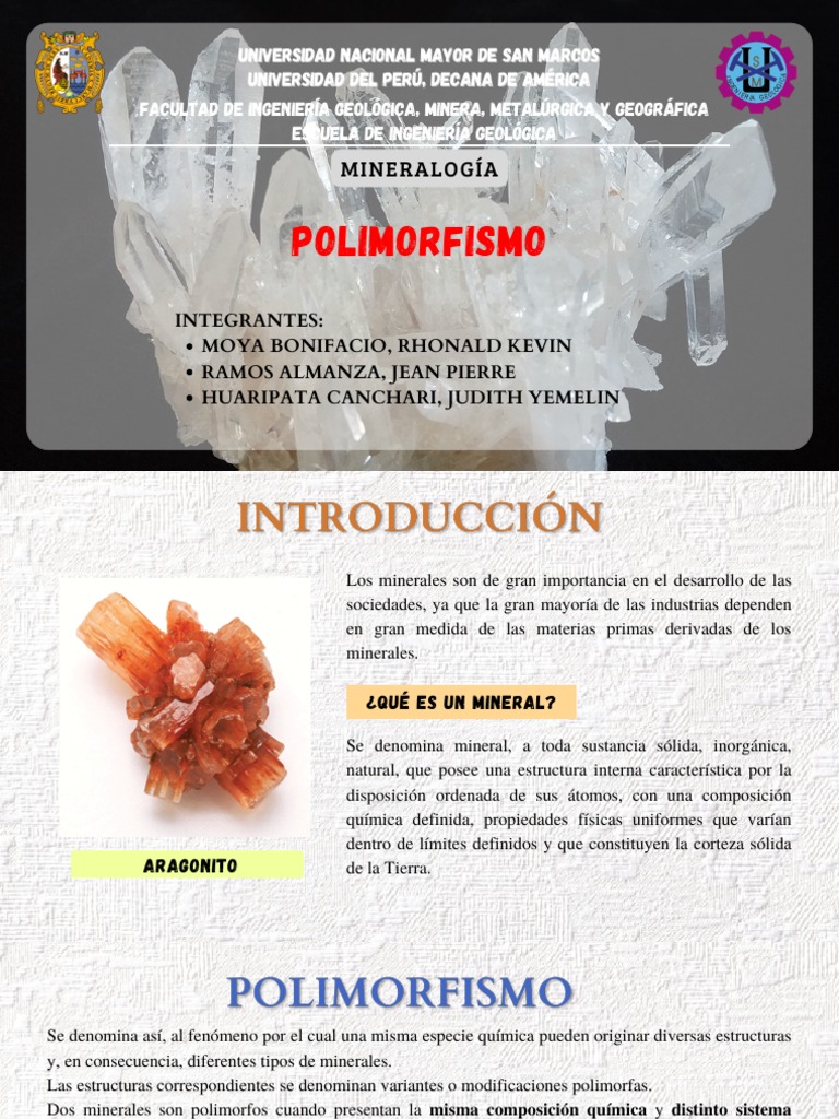 Polimorfismo - Grupo 2 PDF | PDF | Minerales | Cristal