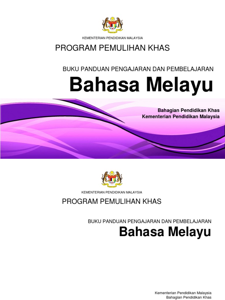 Buku Panduan PdP Bahasa Melayu Program Pemulihan Khas 2606SS19.pdf | PDF