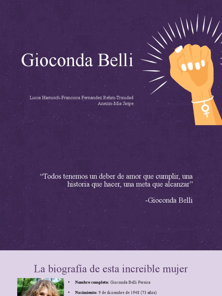 gioconda belli.pptx | PDF