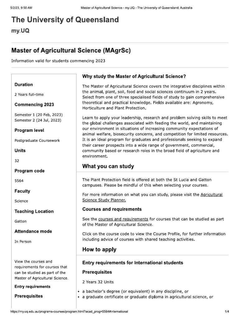 AgMsc. Aus PDF | PDF