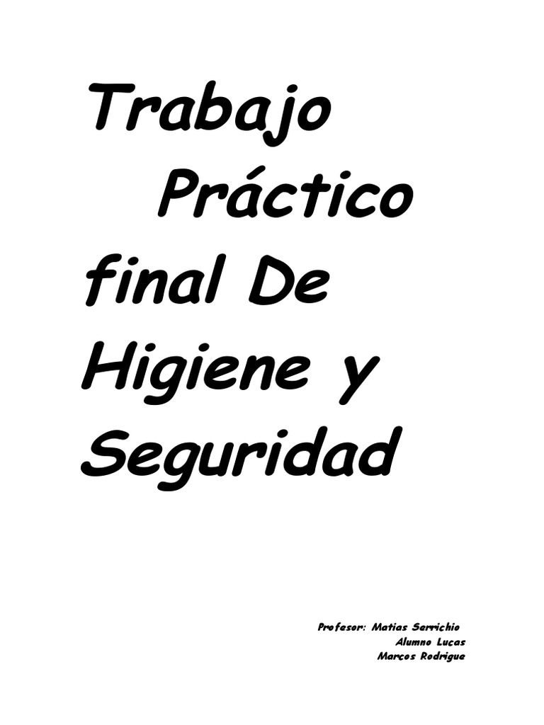 Trabajo Final de Higiene y Seguridad (Recuperado Automáticamente) | PDF | Residuos | Reciclaje