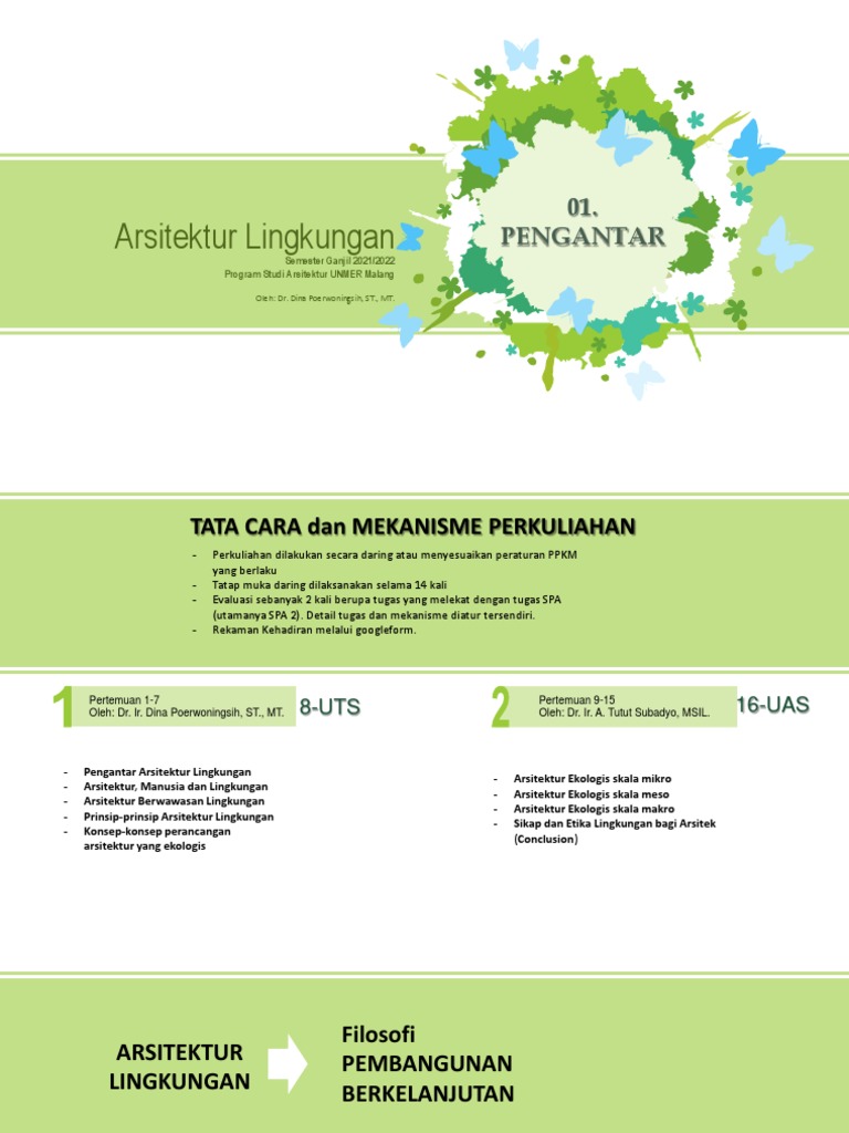 01 - Pengantar Arsitektur Lingkungan | PDF