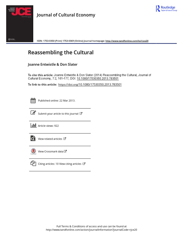 Reassembling The Cultural | PDF | Theory | Fashion Reassembling The Cultural | PDF | Theory | Fashion