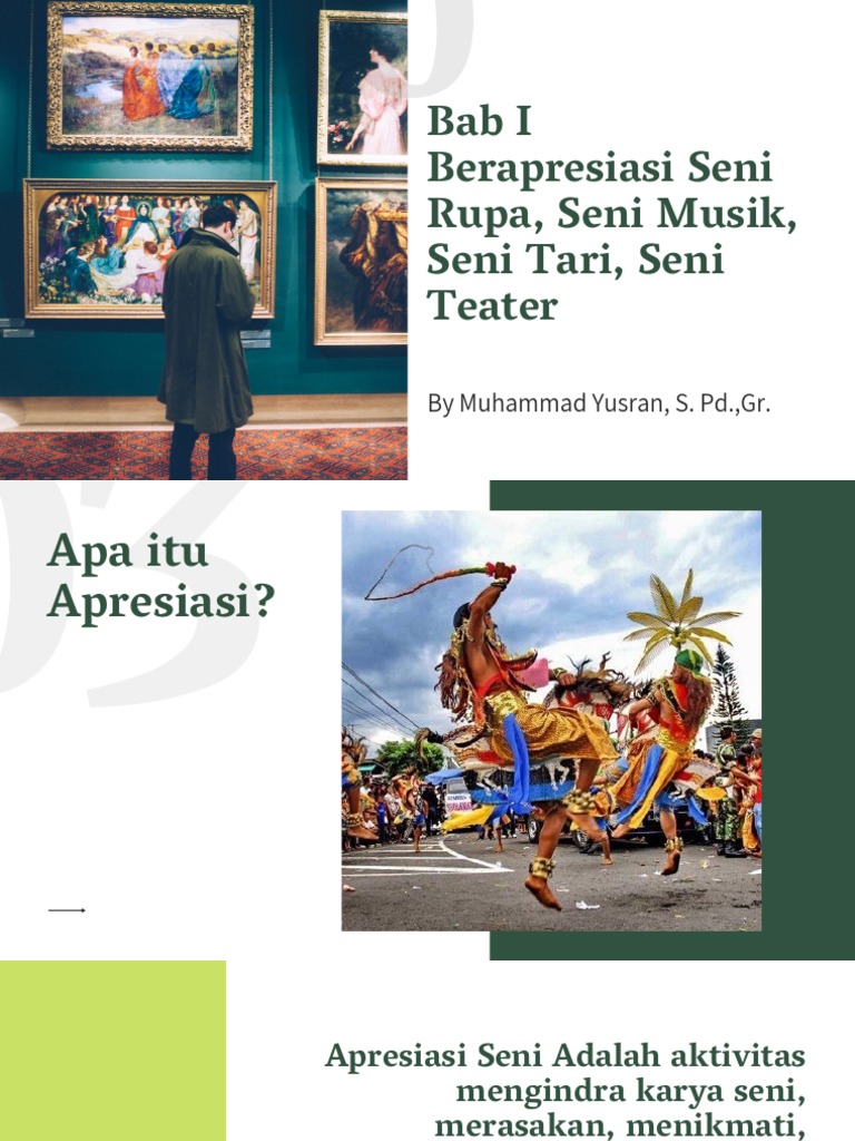 Apresiasi Seni: Rupa, Musik, Tari, Teater | PDF