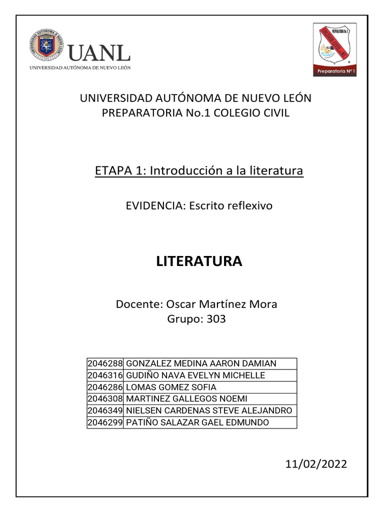 Equipo4 EV1 LITERATURA | PDF | Autor