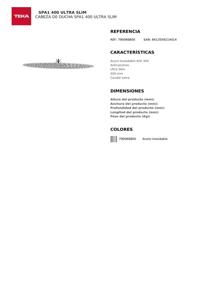 Teka Es ES SPA1-400-ULTRA-SLIM | PDF
