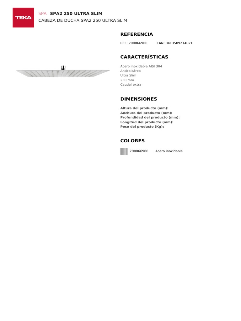 Teka Es ES SPA2-250-ULTRA-SLIM | PDF