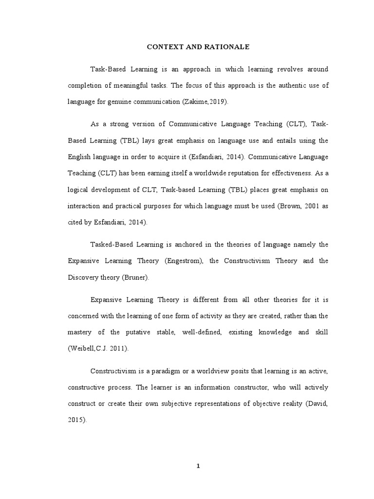 Enhancing Writing Skills Through Task-Based Learning: An Action ...