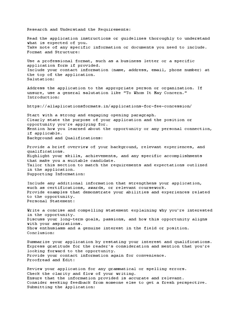 How To Write An Application | PDF | Résumé | Cognitive Science