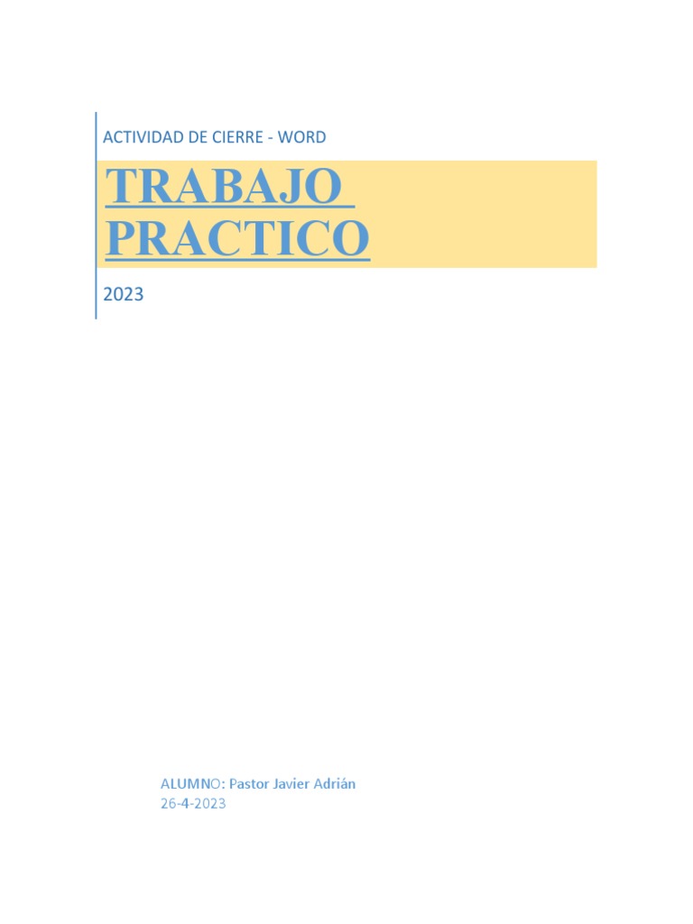 Trabajo Practico Javier-Word | PDF