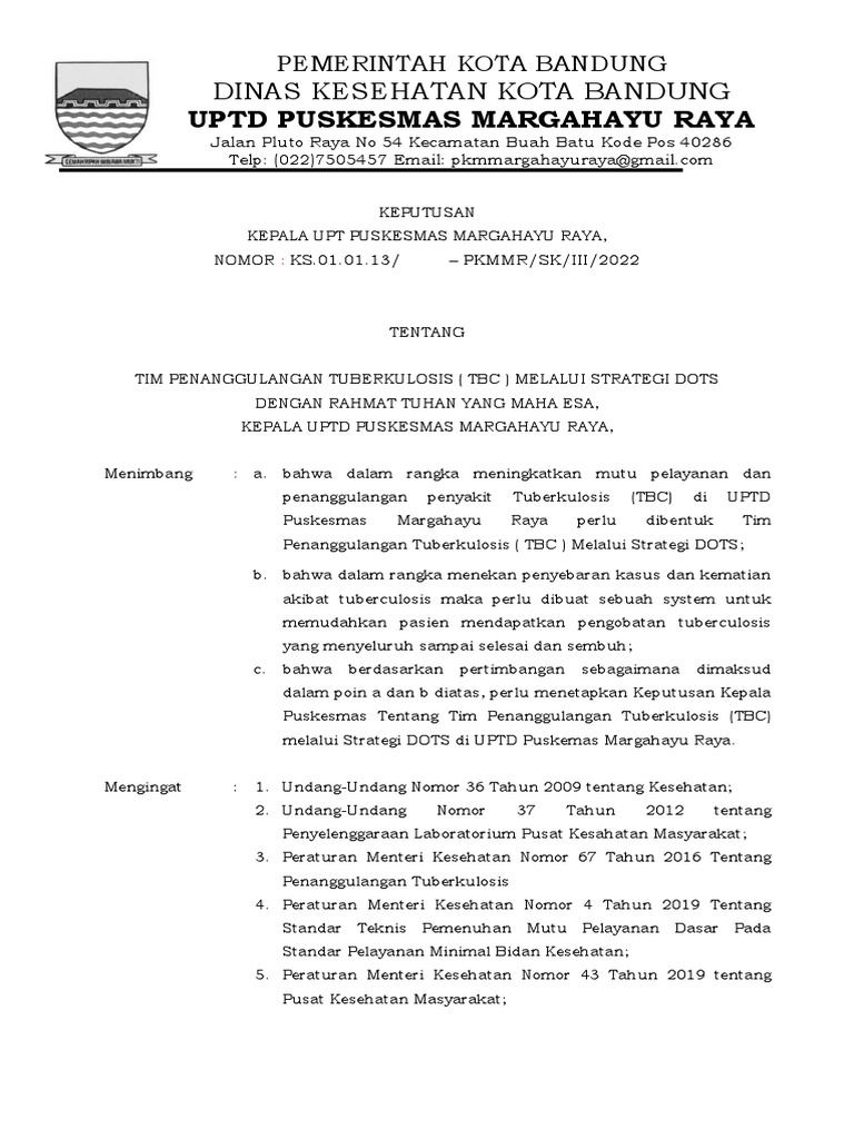 SK Tim Tb-Dots Puskesmas 2022 | PDF