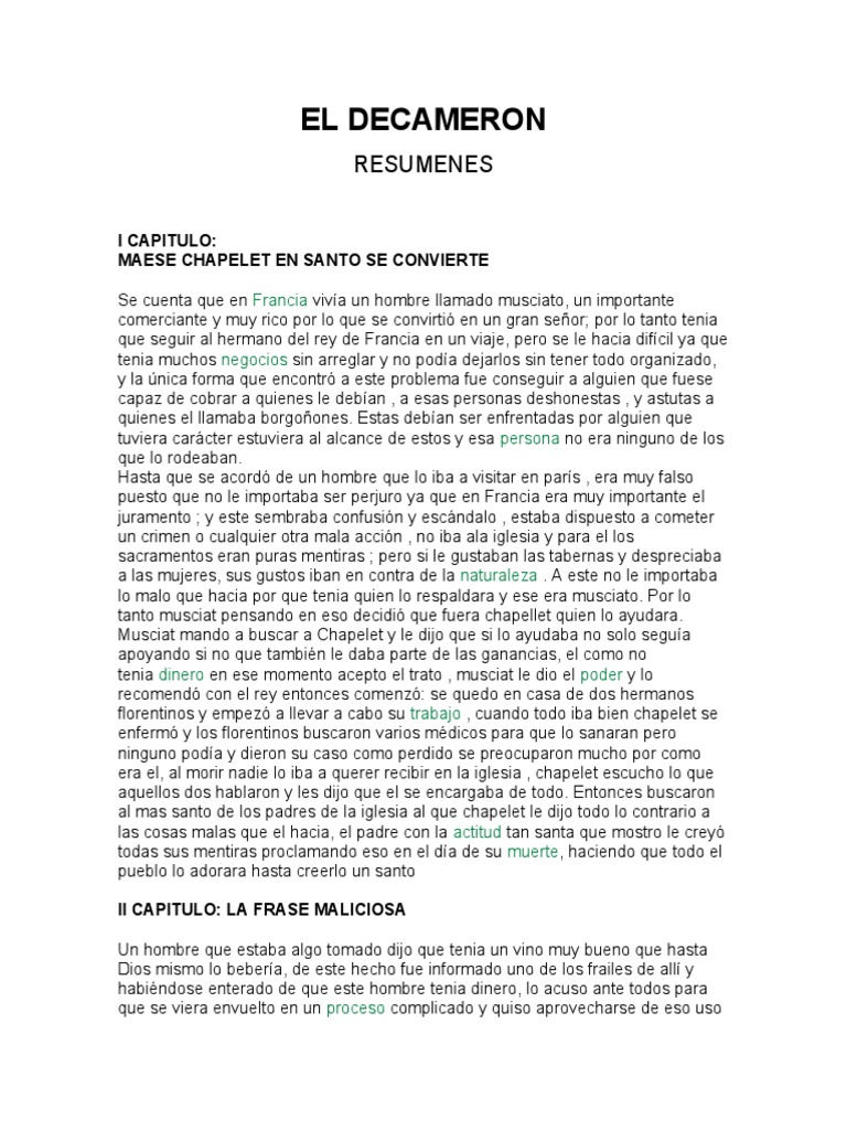 El Decameron | PDF