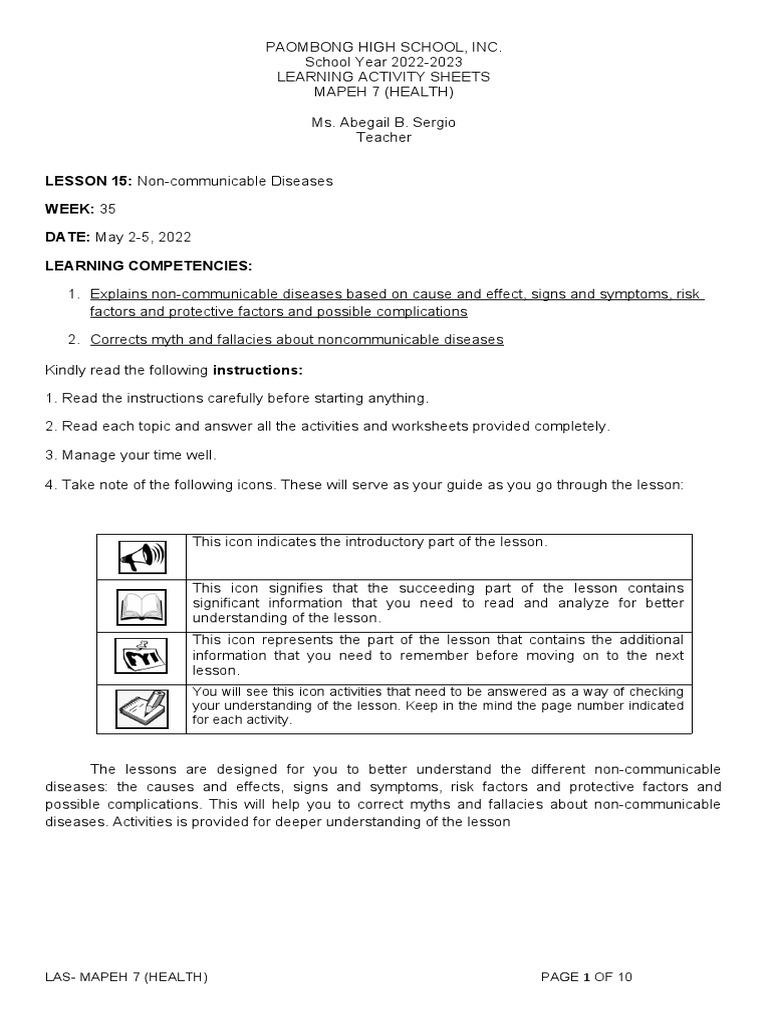 ph7x6t376 - Week 35 - Health 7 Approved APG 1 | PDF | Allergy | Cancer