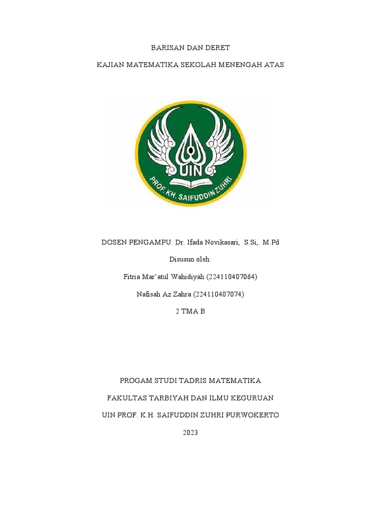 Barisan Dan Deret | PDF