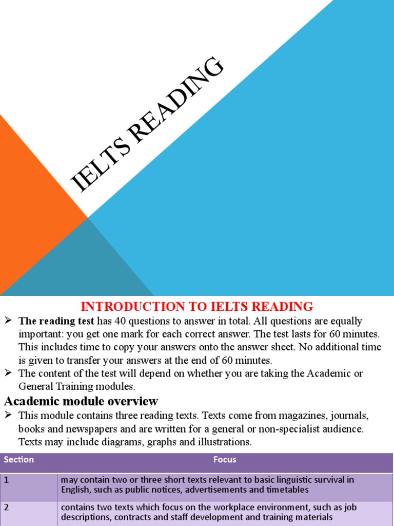 IELTS Reading curriculum | PDF | Speed Reading | International English ...
