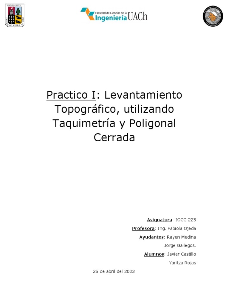 Informe Taquimetria | PDF | Topografía | Medición