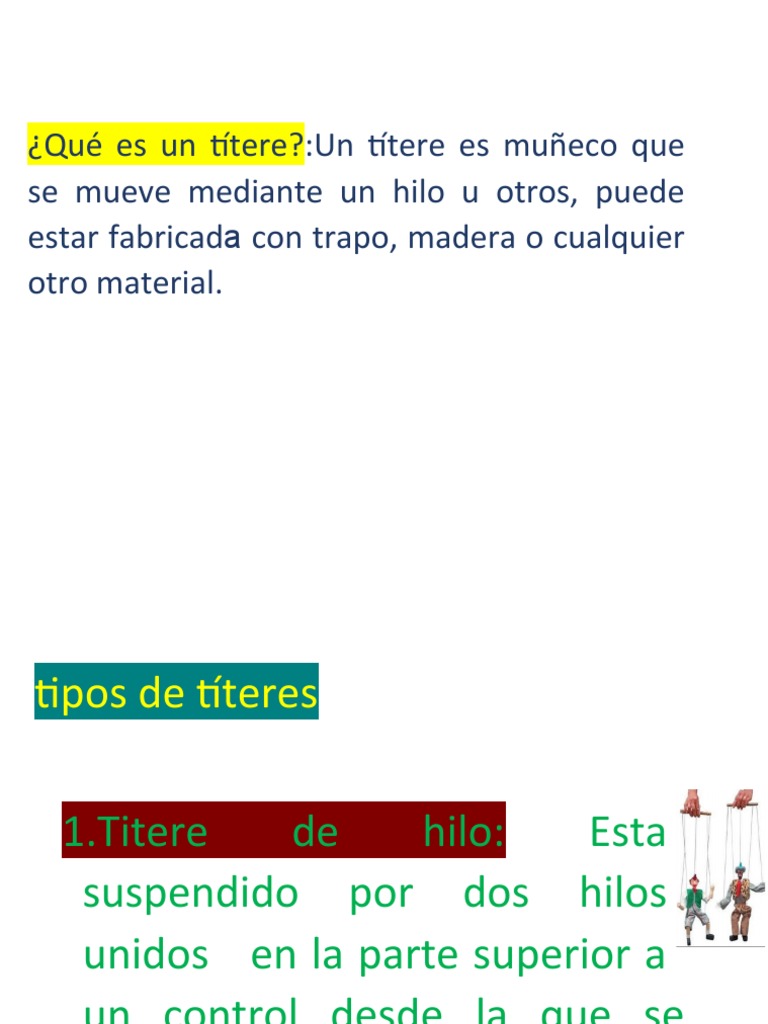 Qué Es Un Títere | PDF