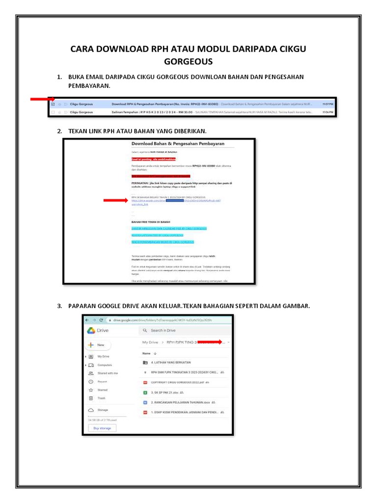 Cara Download RPH Atau Modul Daripada Cikgu Gorgeous | PDF