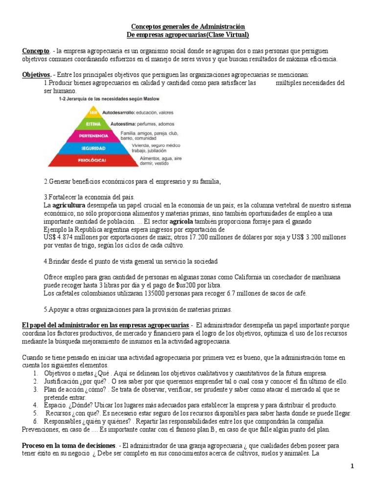 Agro TEMA 1 | PDF | Agricultura | Toma de decisiones