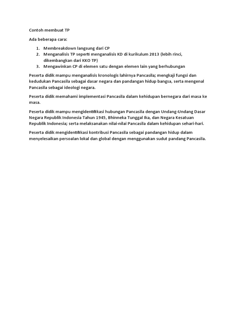 Contoh membuat TP.docx | PDF