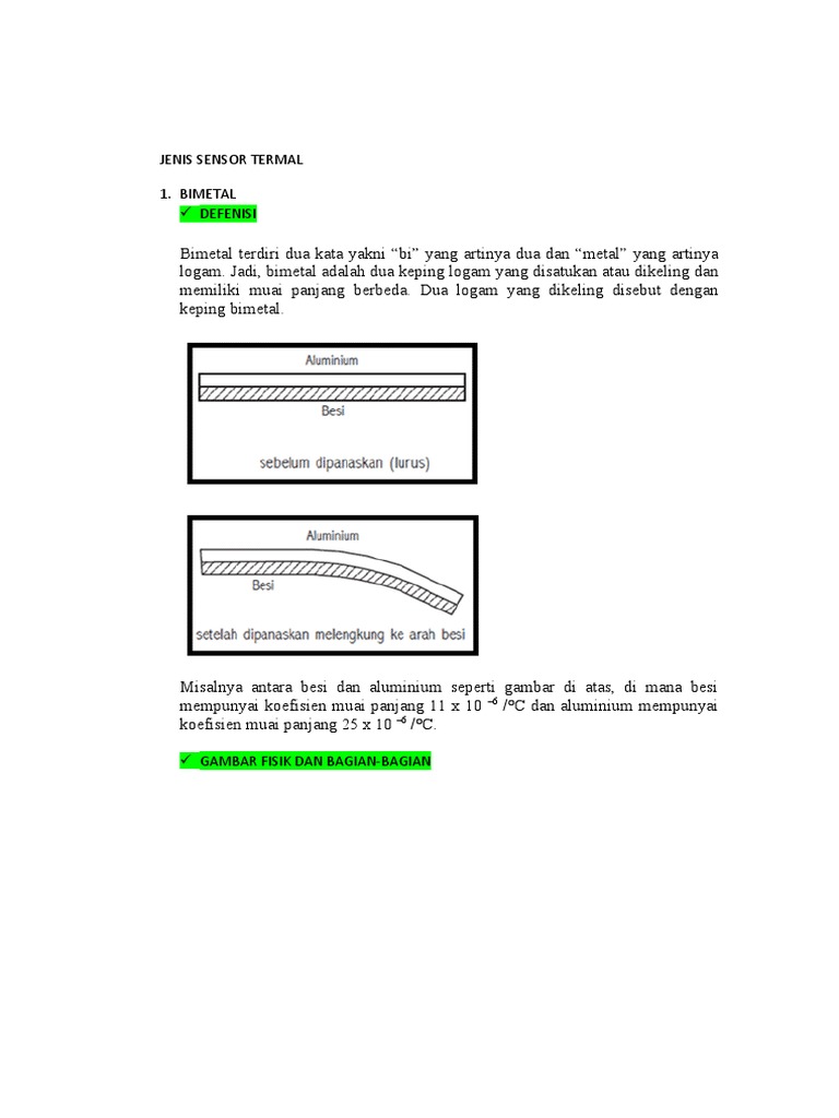 JENIS SENSOR TERMAL | PDF