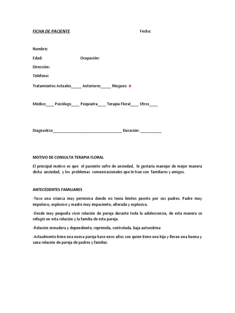 Modelo Ficha de Paciente | PDF