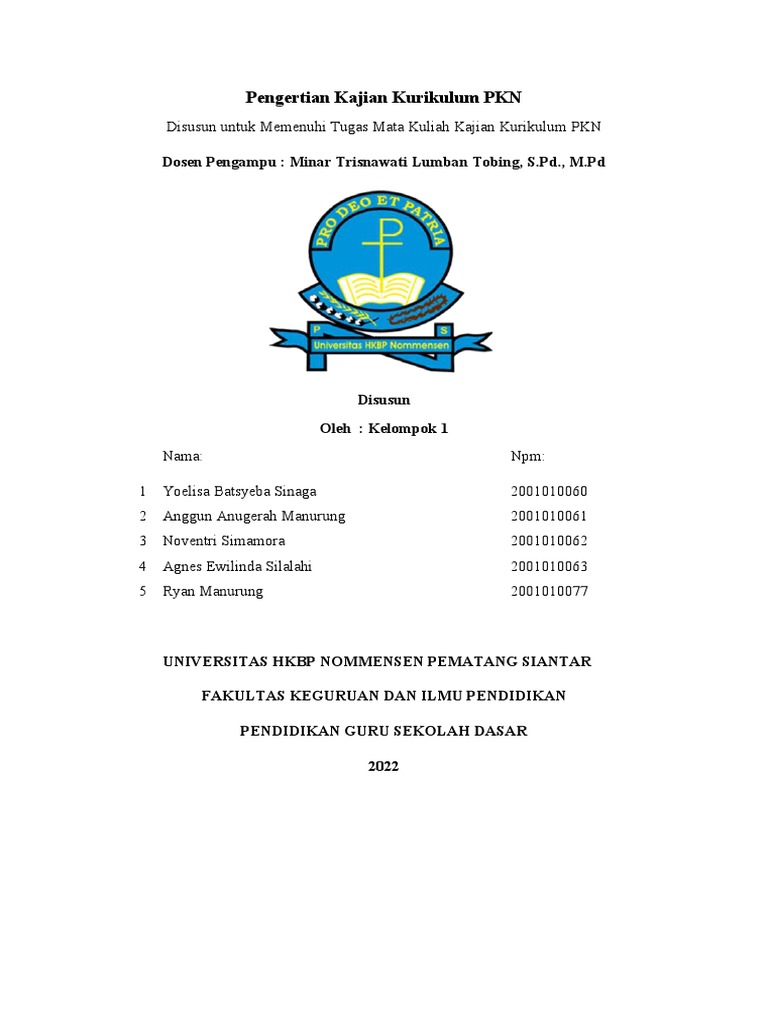 KEL 1 Kajian Kurikulum PKN | PDF